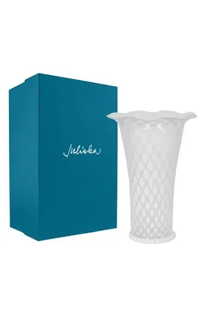 JULISKA Trellis Glass Vase - White