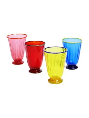 La DoubleJ Rainbow Glasses Set Of 4 - Mix Multicolor