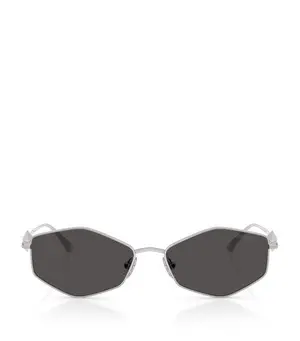JIMMY CHOO Wire Hexagonal Zoey Sunglasses - Silver
