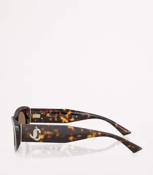 JIMMY CHOO Havana Oval Sunglasses