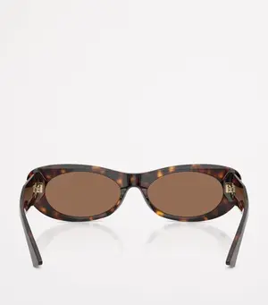JIMMY CHOO Havana Oval Sunglasses