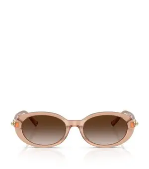 Tiffany & Co. Acetate Oval Tf4242d Sunglasses - Beige