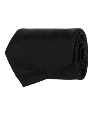 Gucci Gg Supreme Silk Neck Tie - Black