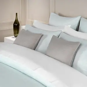 AMALIA HOME COLLECTION Matiz Jacquard Duvet Cover, Queen - Turquoise/aqua