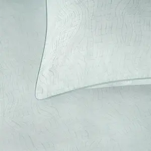 AMALIA HOME COLLECTION Matiz Jacquard Duvet Cover, Queen - Turquoise/aqua