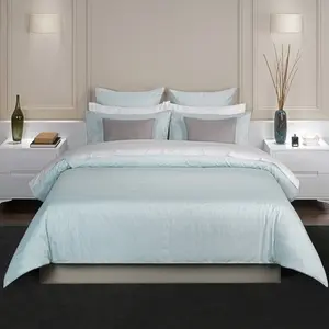 AMALIA HOME COLLECTION Matiz Jacquard Duvet Cover, King - Turquoise/aqua