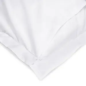 AMALIA HOME COLLECTION Luso Silk Blend Sham, King, Set Of 2 - White/silver