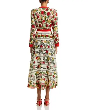 Saloni Leah Silk Belted Dress - Lantana Riviera Placemeny