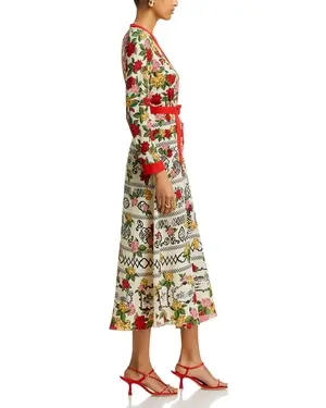 Saloni Leah Silk Belted Dress - Lantana Riviera Placemeny