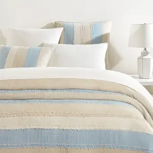 ANNIE SELKE Moon Hills Linen Duvet Cover, Full/queen - Lapis