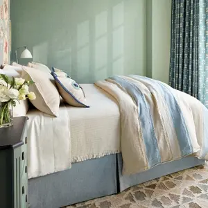 ANNIE SELKE Moon Hills Linen Duvet Cover, Twin