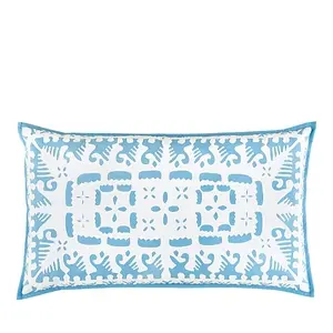 ANNIE SELKE Knight Wood Cutwork King Sham Lapis