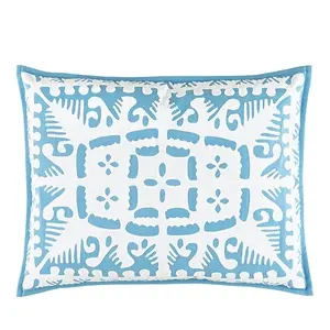 ANNIE SELKE Knight Wood Cutwork Standard Sham Lapis