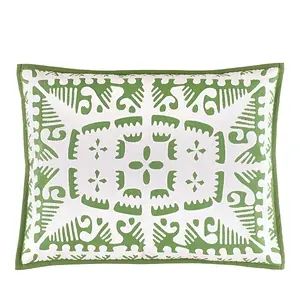 ANNIE SELKE Knight Wood Cutwork Standard Sham - Olive