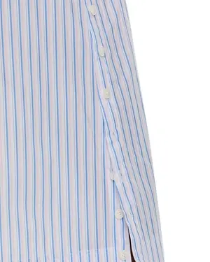 Derek Lam 10 Crosby Shanaya Front Wrap Poplin Striped Dress