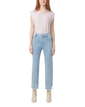 Hue High-rise Ruffle-hem Skimmer Jeans - Classic Light