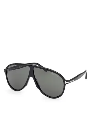 TOM FORD Vladamir Pilot Sunglasses 65mm - Black/green