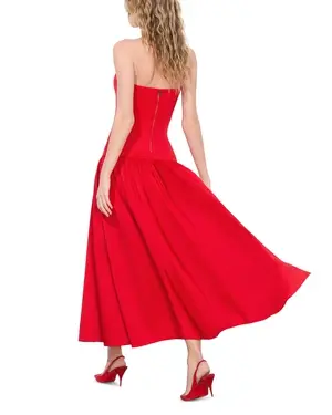 Alice + Olivia Oriana Strapless Drop Waist Gown