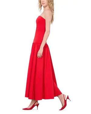 Alice + Olivia Oriana Strapless Drop Waist Gown