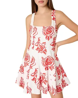 MILLY Ariel Rose Embroidered Dress