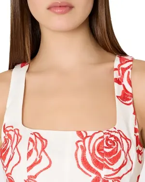 MILLY Ariel Rose Embroidered Dress
