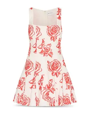 MILLY Ariel Rose Embroidered Dress