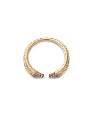 Bloomingdale'S Diamond And 14k Yellow Open Ring
