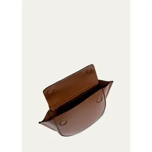 WANDLER Hortensia Mini Leather Top-handle Bag - Saddle