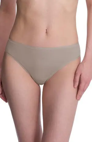 Natori Bliss Bare Cotton Thong Smoky