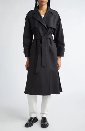 Partow Rory Belted Compact Cotton Trench Coat