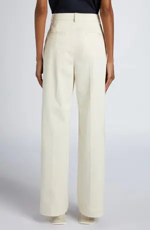 Moncler Cotton Stretch Twill Straight Leg Pants