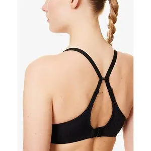 Chantelle Norah Covering Full-cup Stretch-woven Bra - Black
