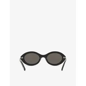 TOM FORD Ft1186 Troy Oval-frame Sunglasses - Black