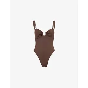 AWAY THAT DAY Cannes Balconette High-leg One-piece - Espresso