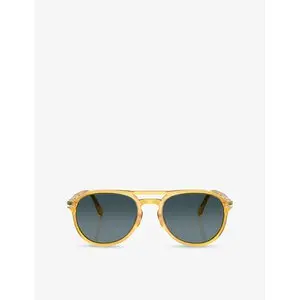 Persol Pilot-frame Acetate Sunglasses - Cream