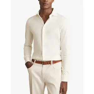 REISS Duke Button-through Cotton-jersey Shirt Xxl - Ecru