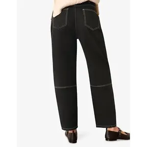 Whistles Contrast-stitch Barrel-leg Denim Jeans