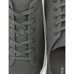 REISS Finley Knit Low-top Trainers - Grey