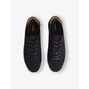 REISS Finley Knit Low-top Trainers - Navy
