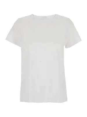 ALLUDE Allude Cotton Crewneck T-Shirt - White