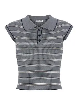LOW CLASSIC LOW CLASSIC Striped Knit Top - Blue