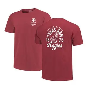 IMAGE ONE Texas A&m Aggies Comfort Colors Mascot Overlay T-shirt - Maroon