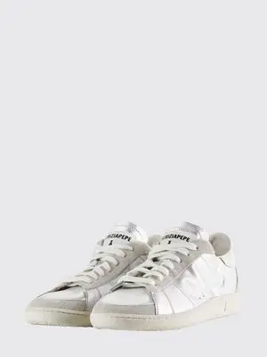 Patrizia Pepe 93 Laminated Leather Sneakers - Silver