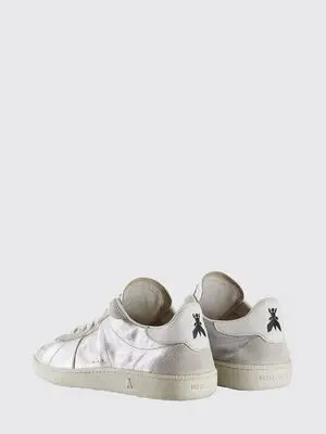 Patrizia Pepe 93 Laminated Leather Sneakers - Silver