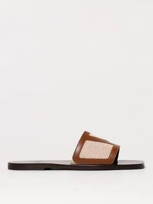 Valentino Garavani And Canvas Slides - Leather