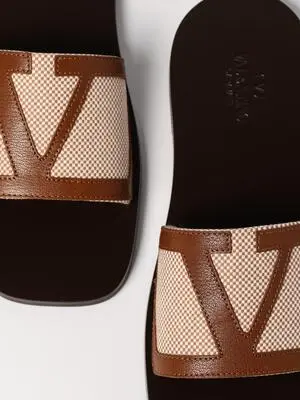 Valentino Garavani And Canvas Slides