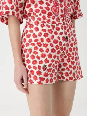Versace Printed Shorts - Red