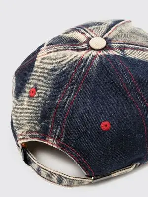 DIESEL® Bleached Baseball Cap With Oval D Logo - Blue
