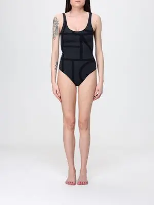 TOTEME Polyamide One-piece Swimsuit With Logo - Black