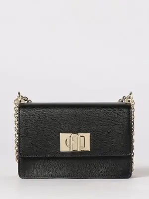 Furla 1927 Grained Leather Bag - Black
